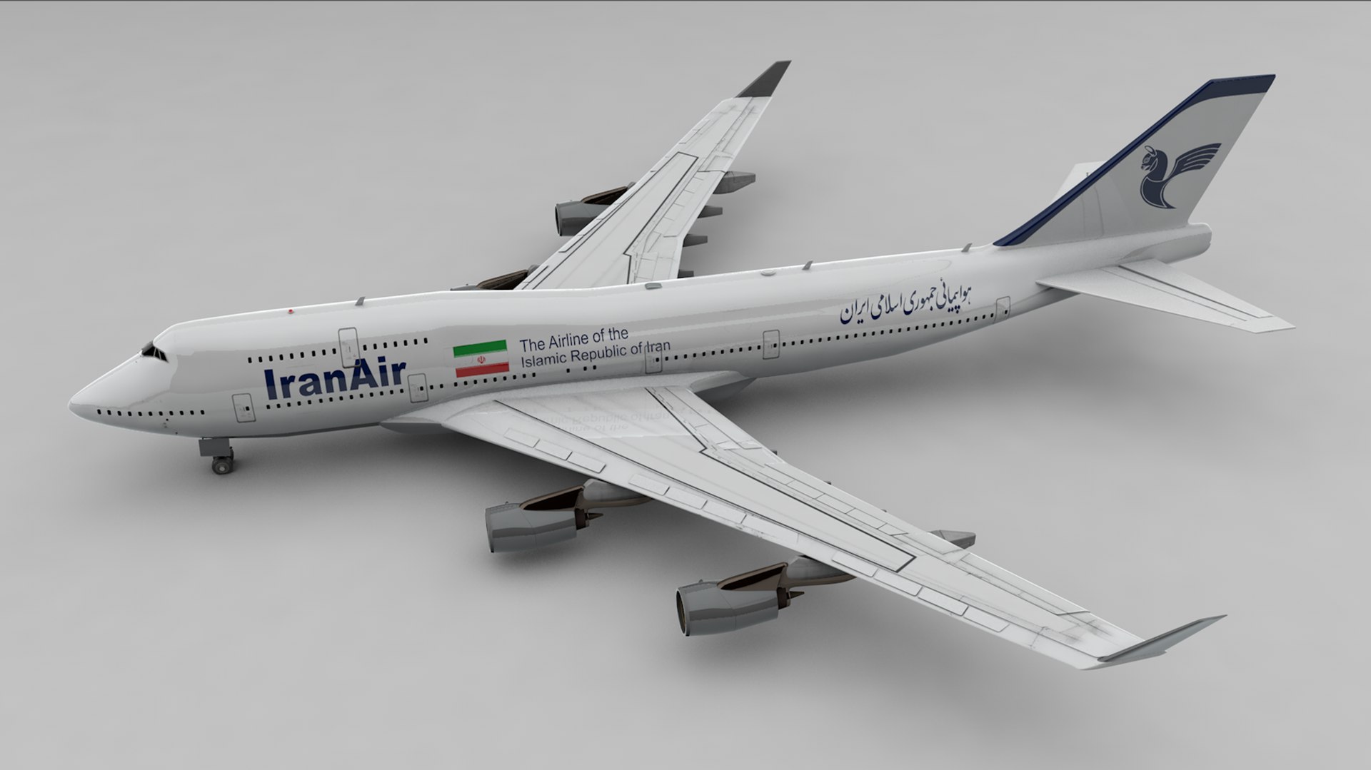 Boeing 747 Iran Air 3D Model - TurboSquid 1603487