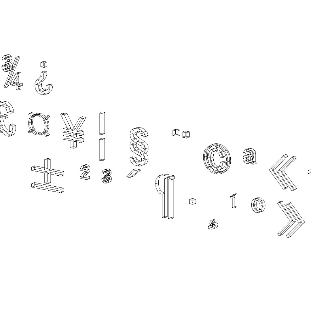 3D Model Symbols2 Ms Pgothic Font - TurboSquid 1188352