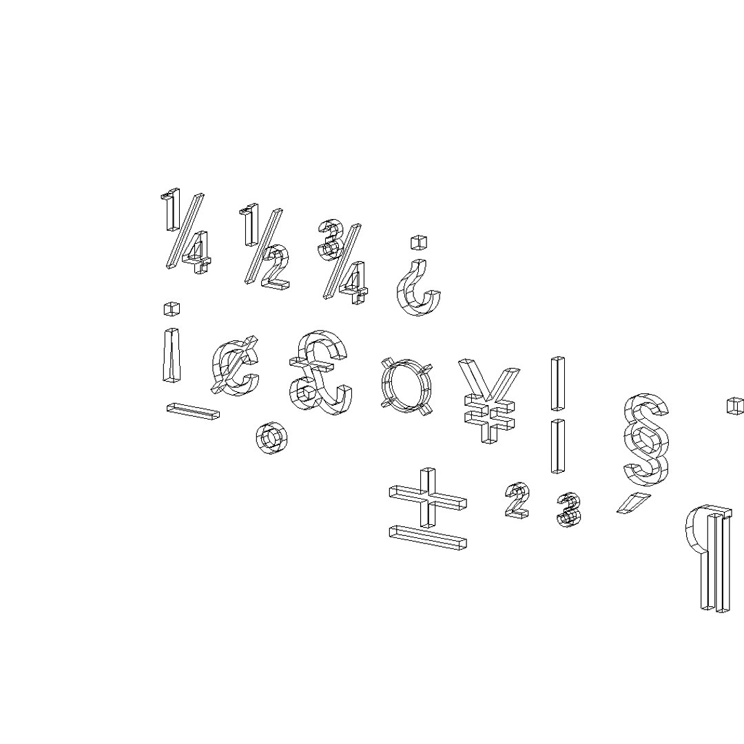 3D Model Symbols2 Ms Pgothic Font - TurboSquid 1188352