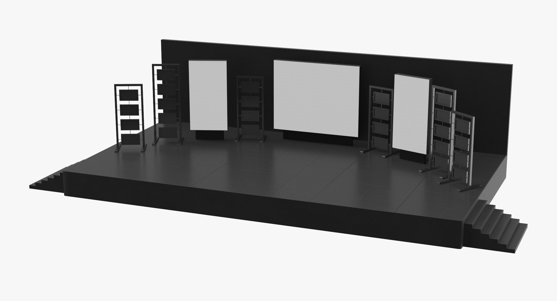 Indoor concert stage 3D model - TurboSquid 1225677