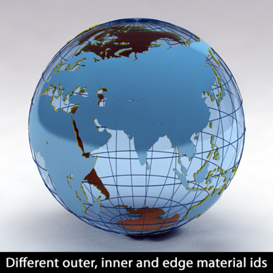 3d Geopolitical Earth Countries Continents Model