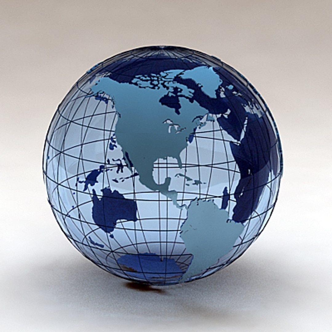 3d Geopolitical Earth Countries Continents Model