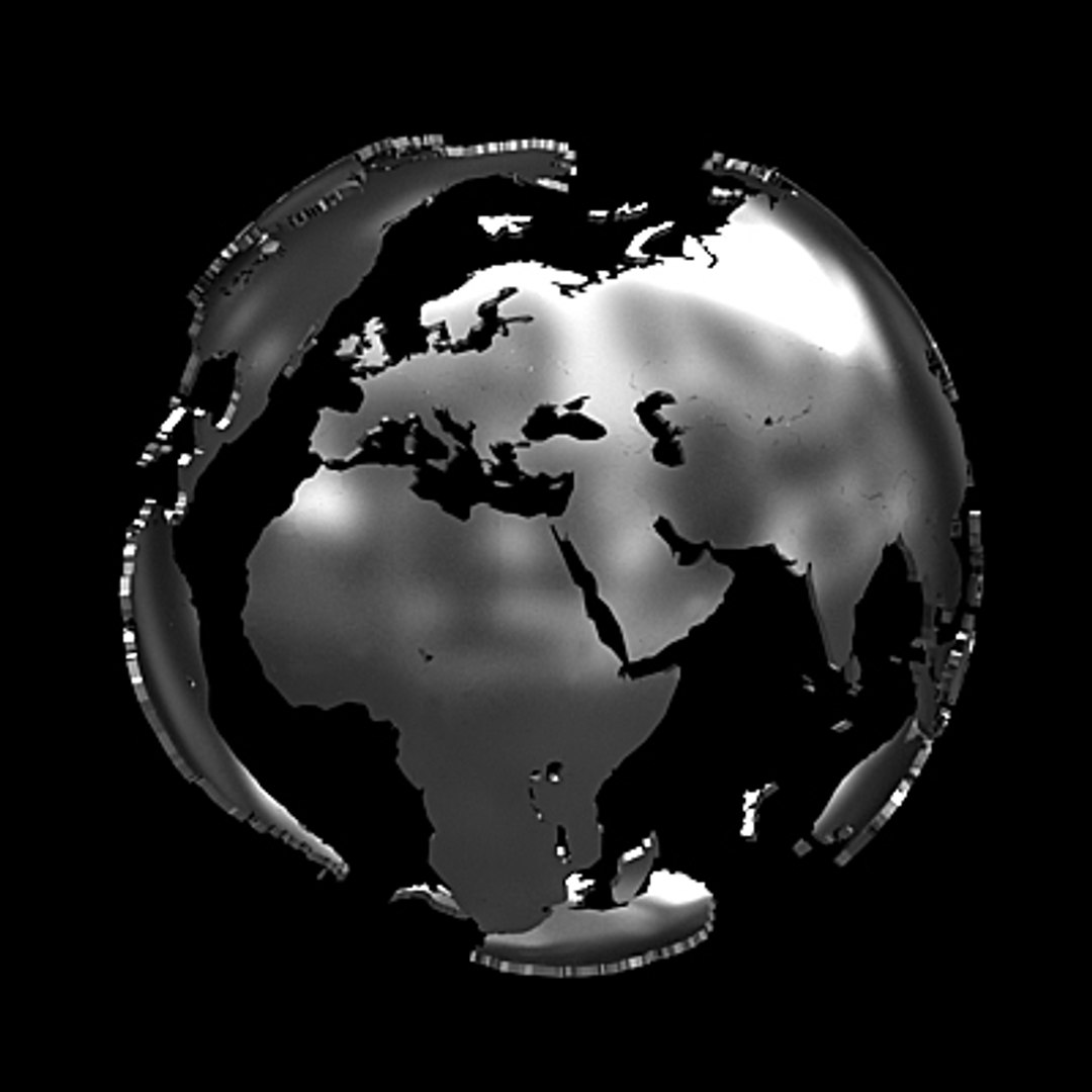 3d Geopolitical Earth Countries Continents Model