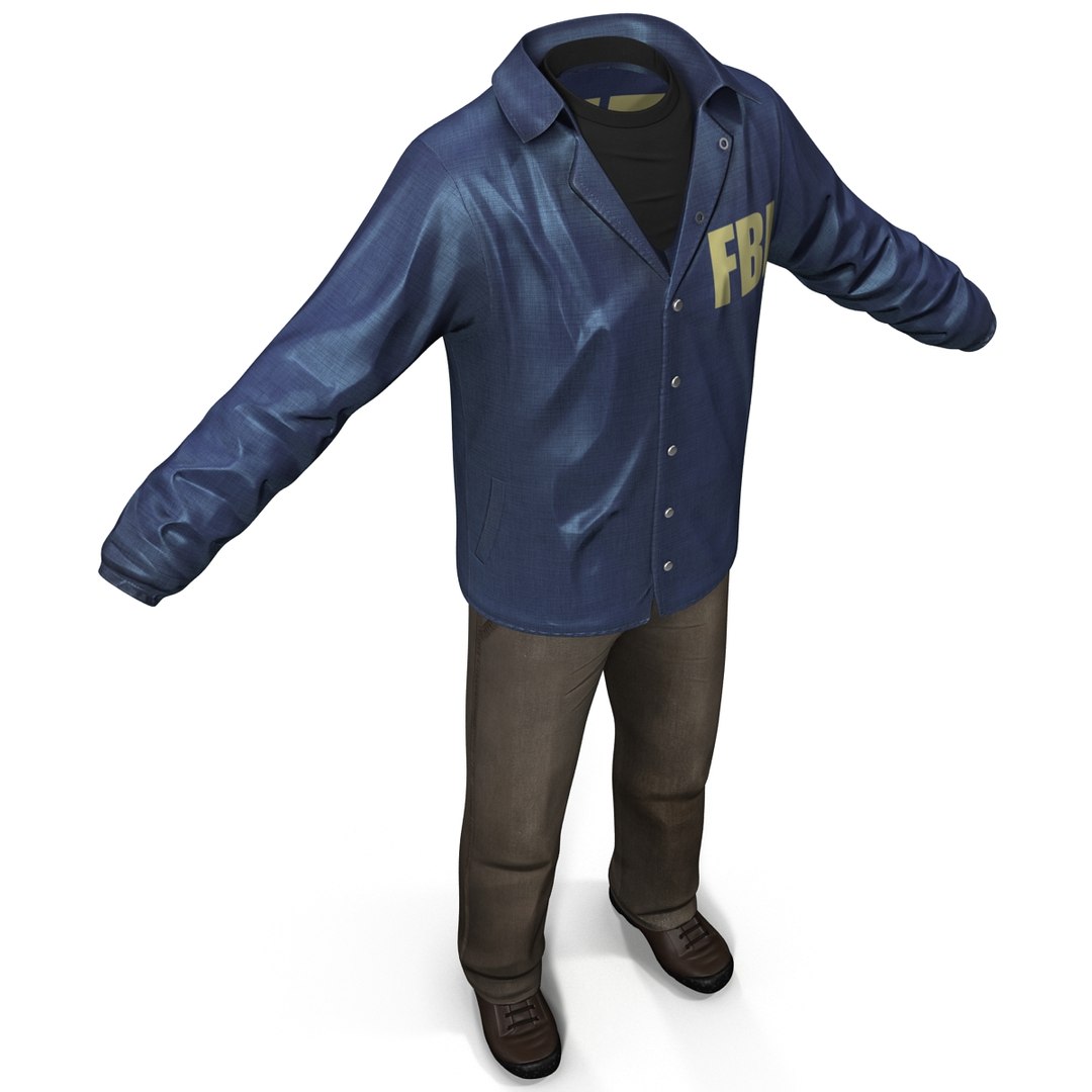 3d model fbi agent clothes