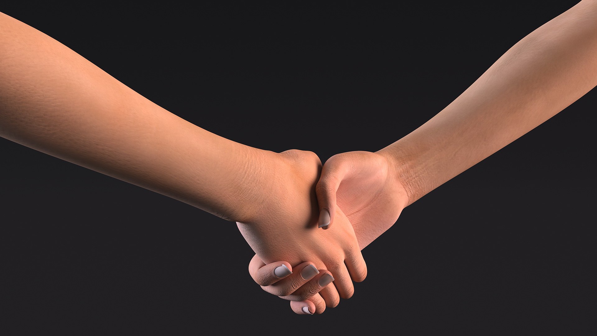 3D Handshake Female Hand Rigged Model - TurboSquid 2114150
