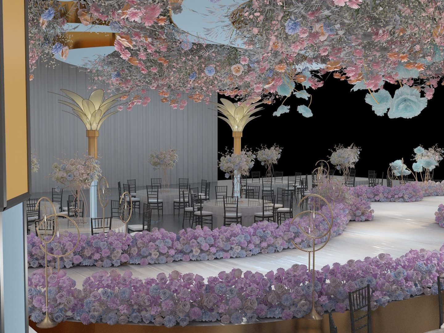 Wedding Banquet Hall 3 3D Model - TurboSquid 1915063