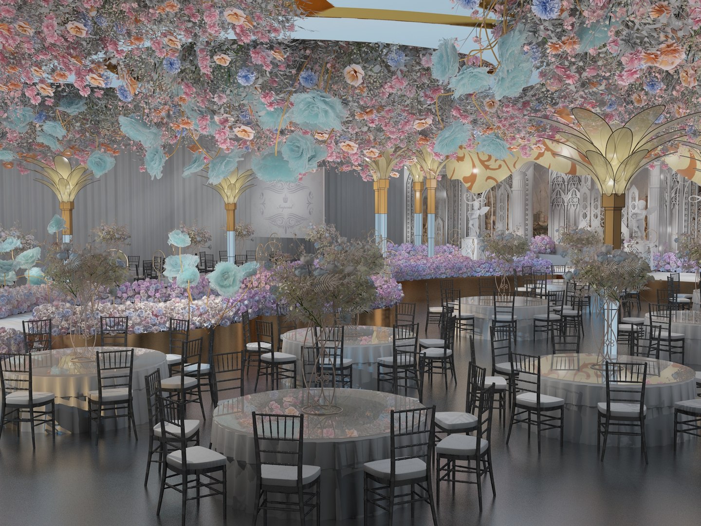 Wedding Banquet Hall 3 3D Model - TurboSquid 1915063