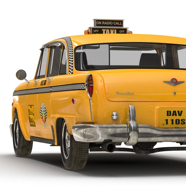 3d model old nyc checker cab
