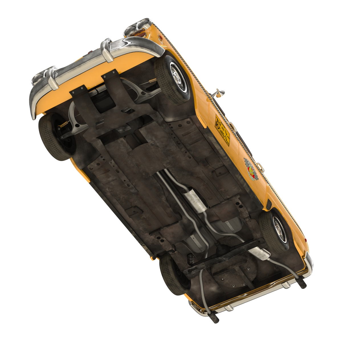 3d model old nyc checker cab