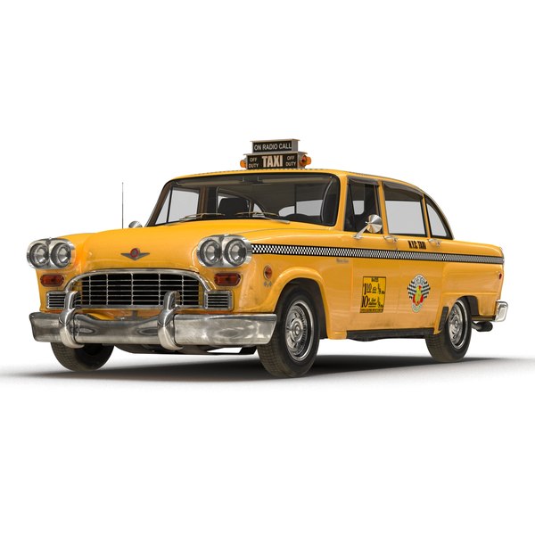 3d model old nyc checker cab