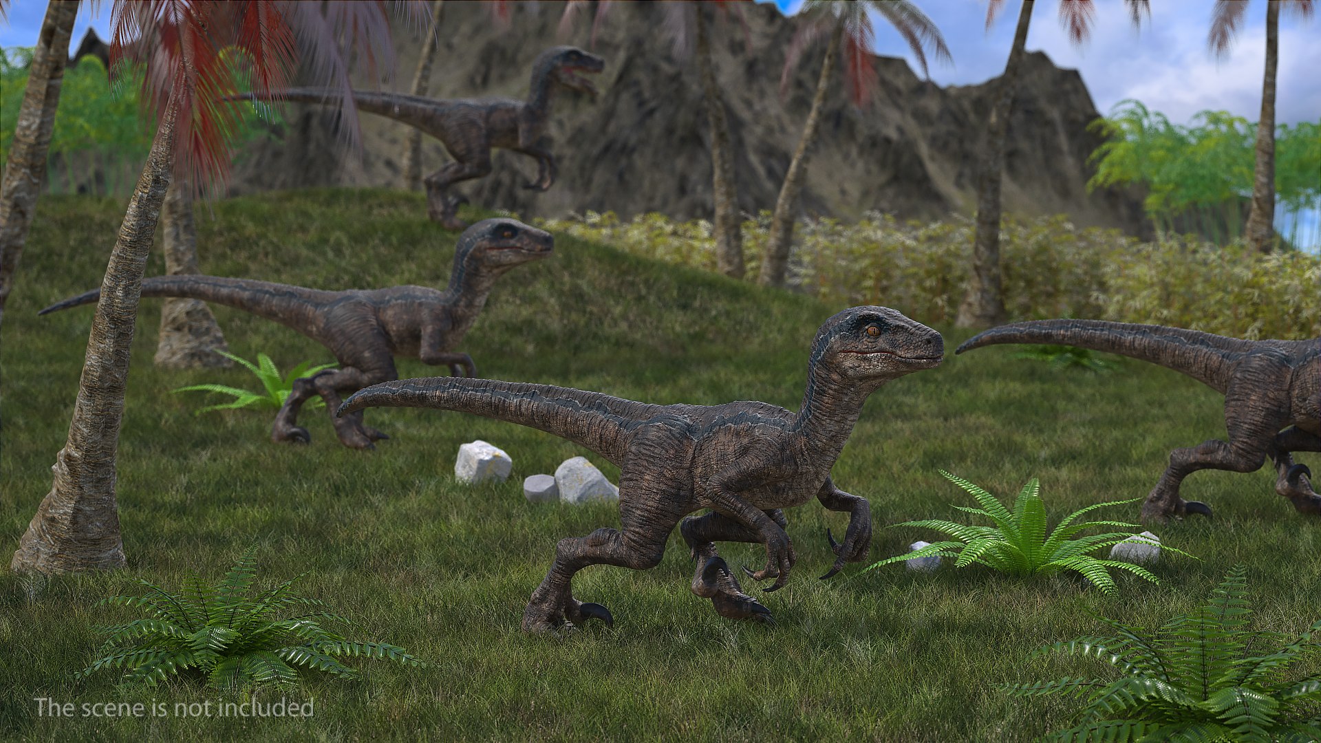 3D Velociraptor Walking Pose - TurboSquid 1395369