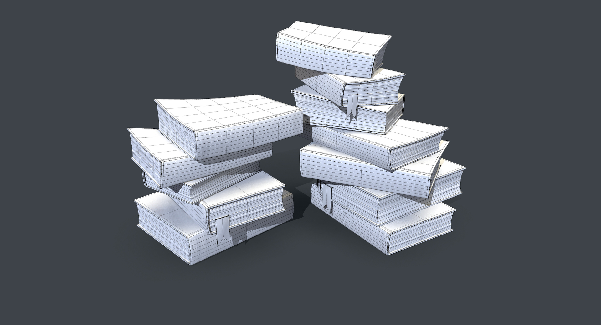 Ready stylized book pile 3D model - TurboSquid 1458456