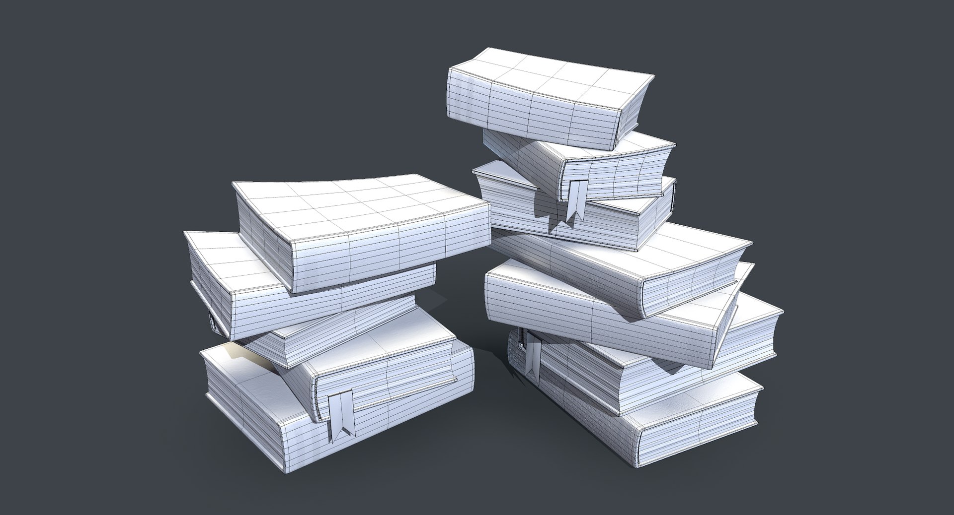 Ready stylized book pile 3D model - TurboSquid 1458456