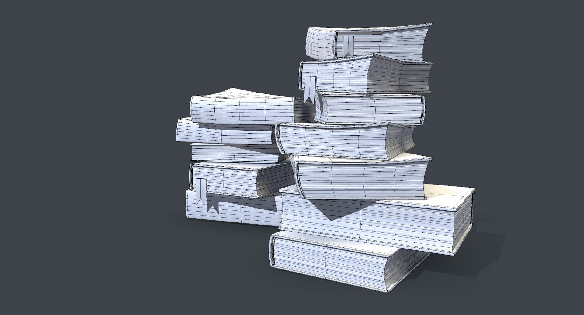 Ready stylized book pile 3D model - TurboSquid 1458456