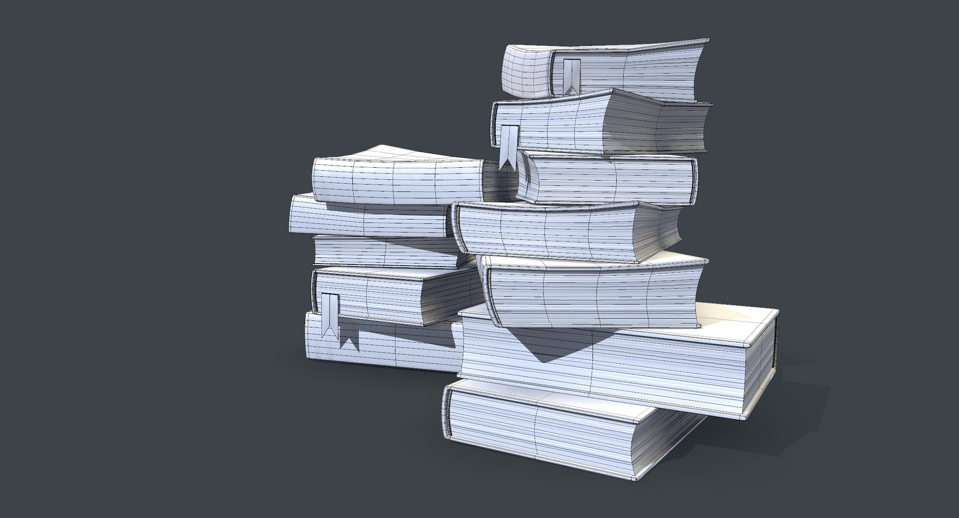 Ready stylized book pile 3D model - TurboSquid 1458456