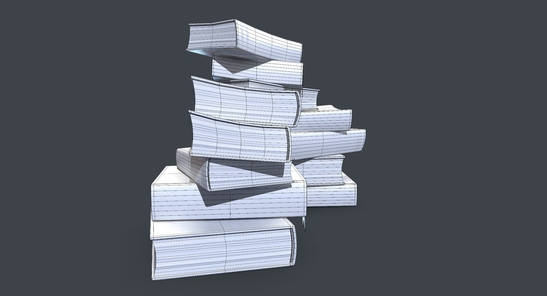 Ready stylized book pile 3D model - TurboSquid 1458456