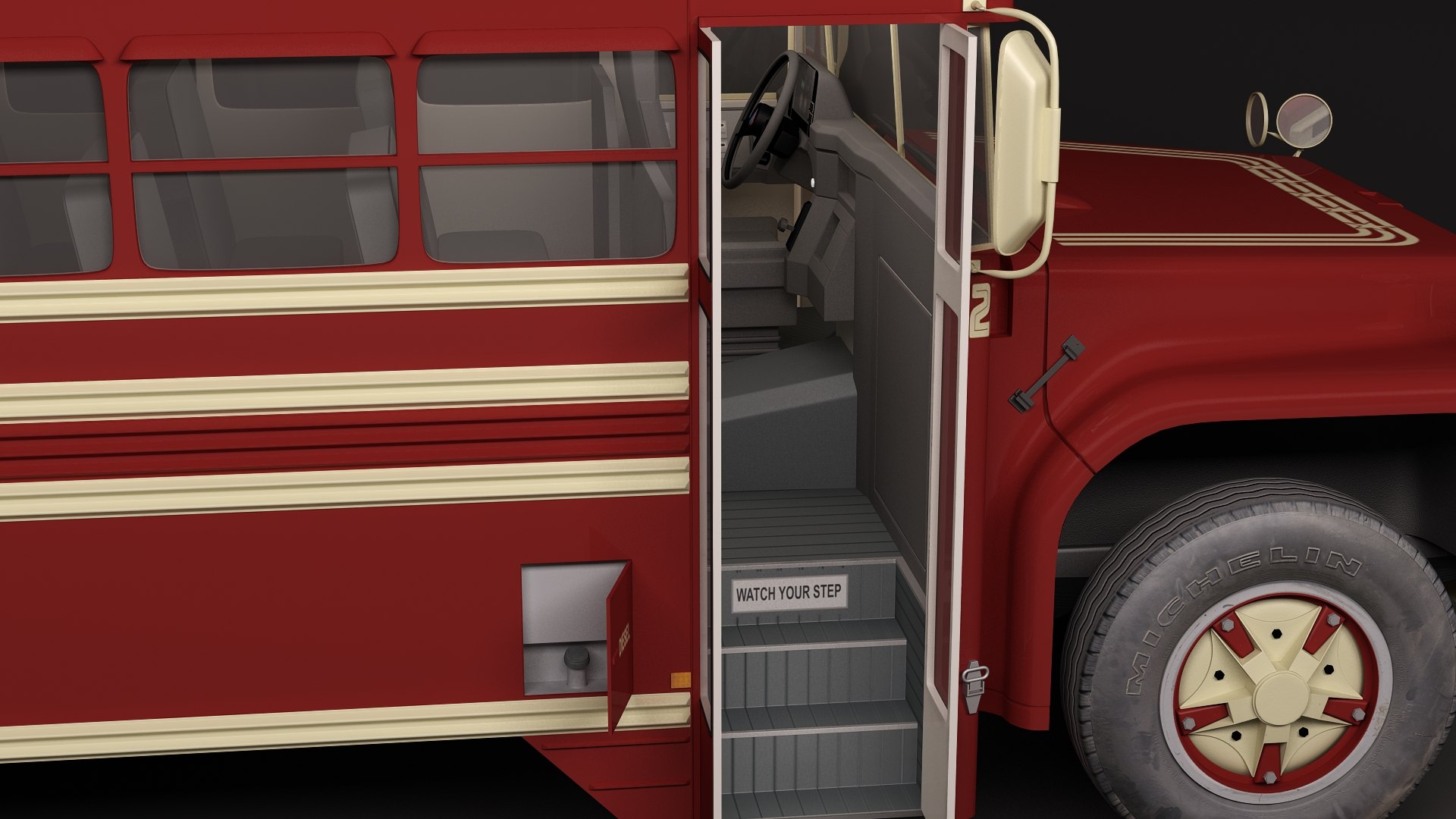 3D Vintage Bus Rigged - TurboSquid 2395488