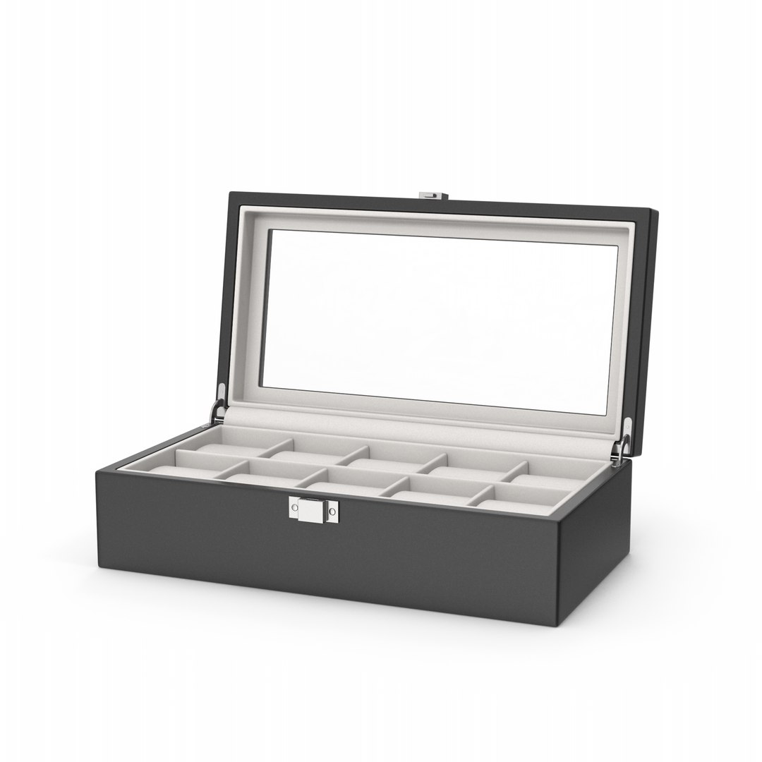 3D Watch Box Opened Model - TurboSquid 2253958