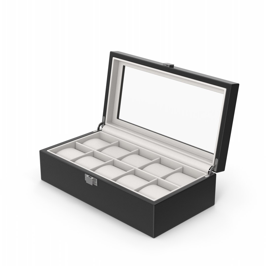 3D Watch Box Opened Model - TurboSquid 2253958