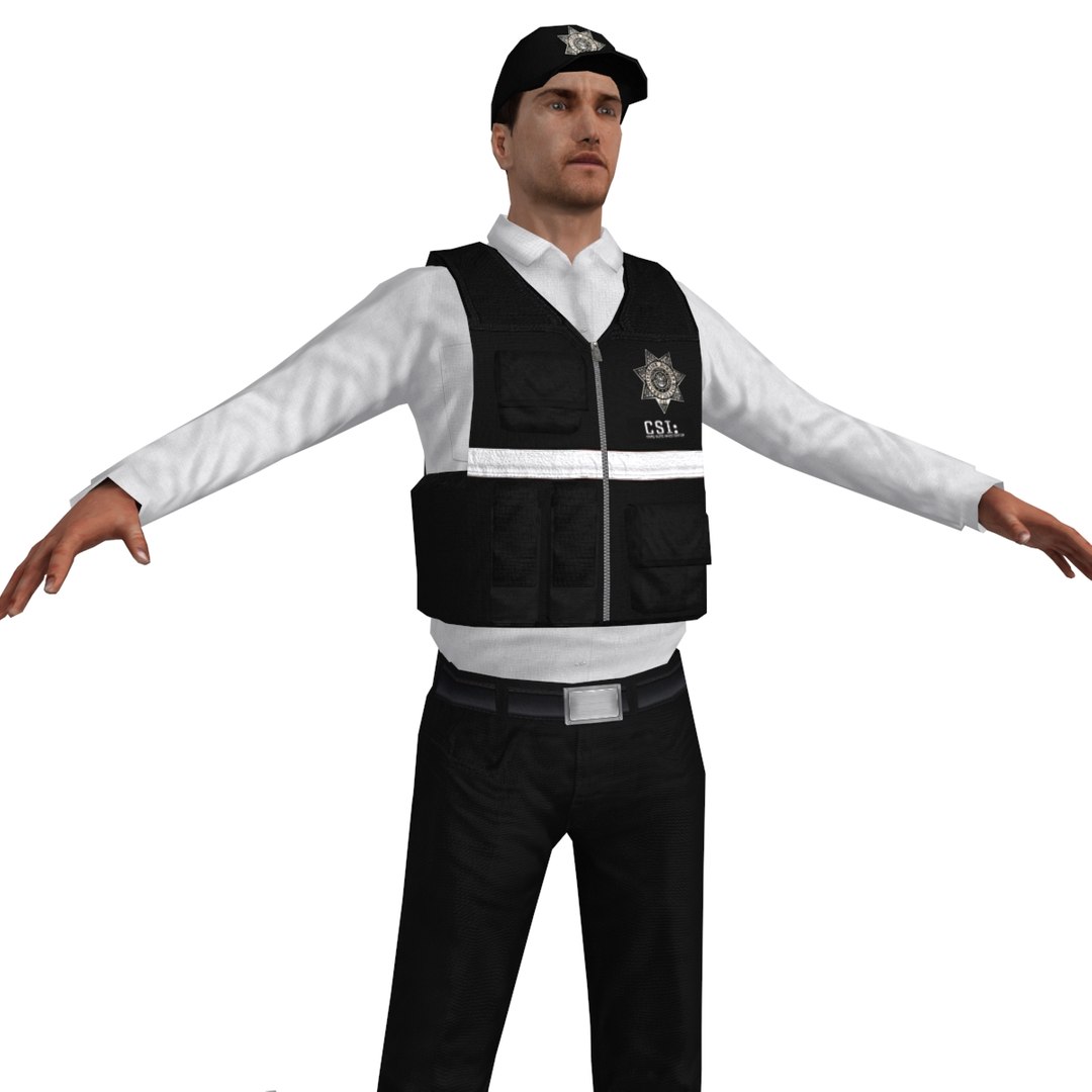 3d Rigged Csi Agent Model