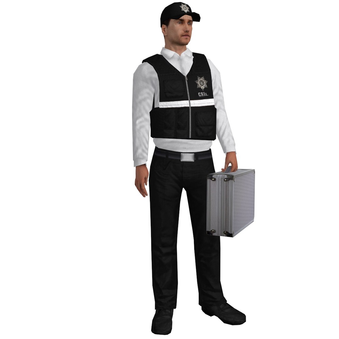 3d Rigged Csi Agent Model