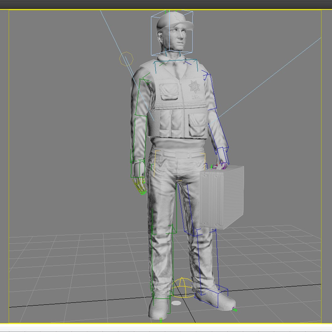 3d Rigged Csi Agent Model
