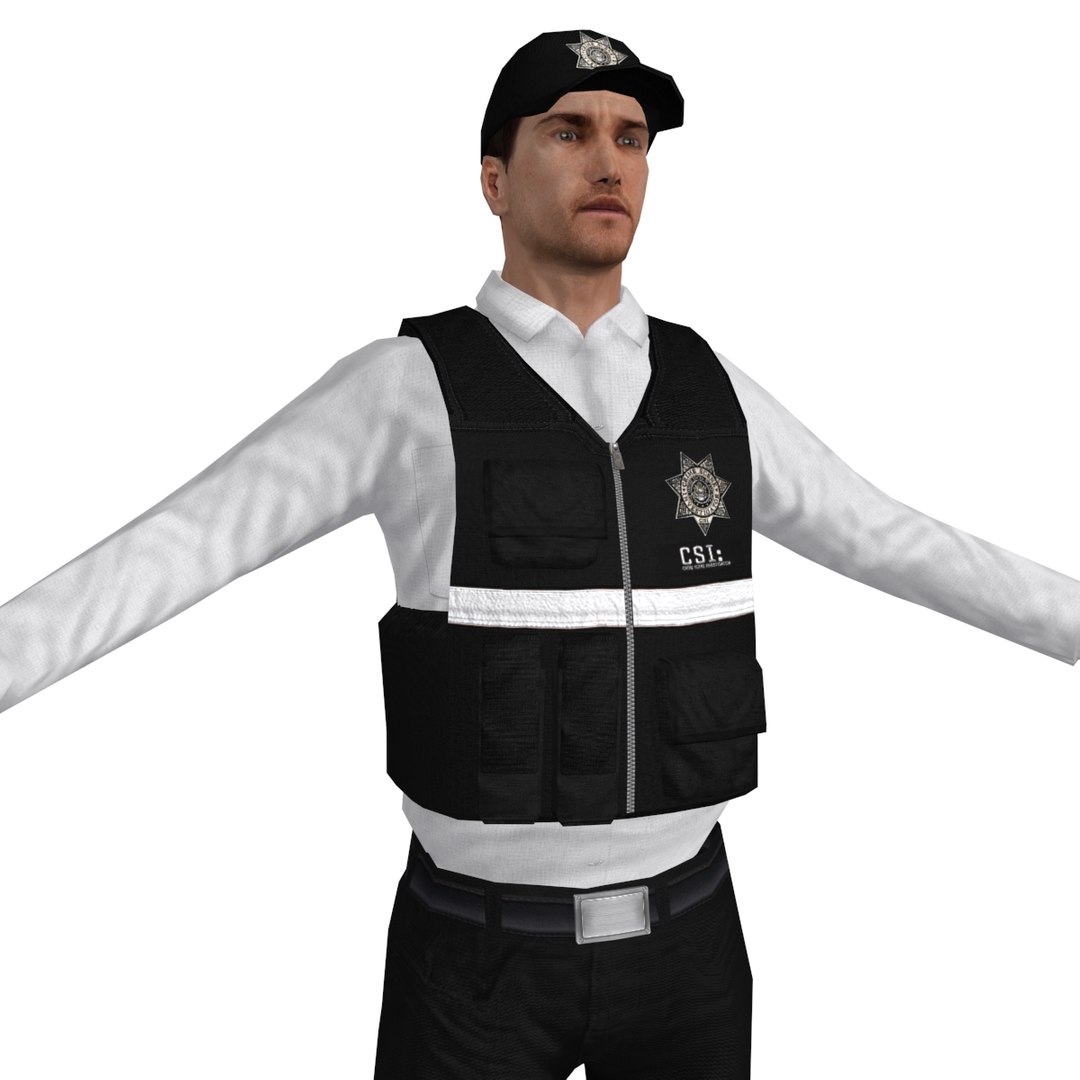 3d Rigged Csi Agent Model