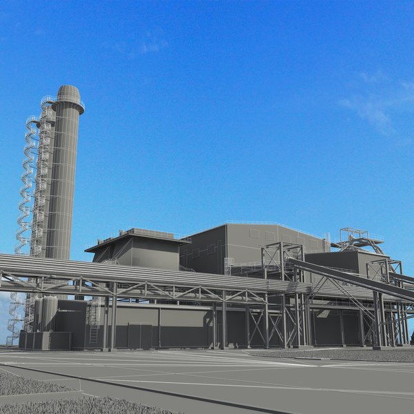 3d model power generating plant