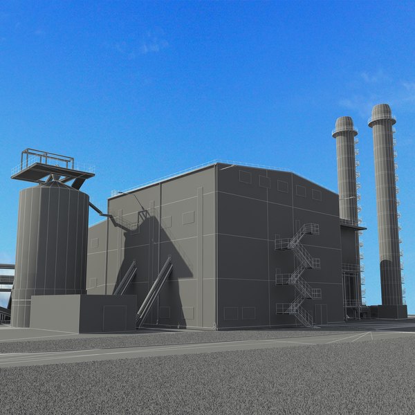 3d model power generating plant