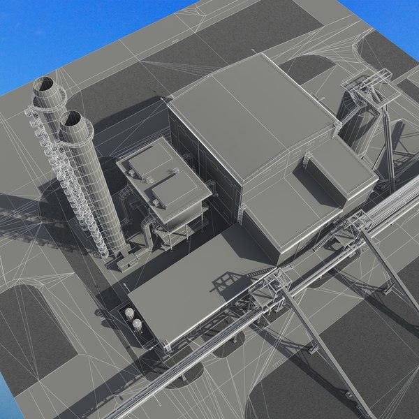 3d model power generating plant