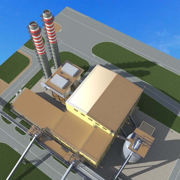 3d model power generating plant