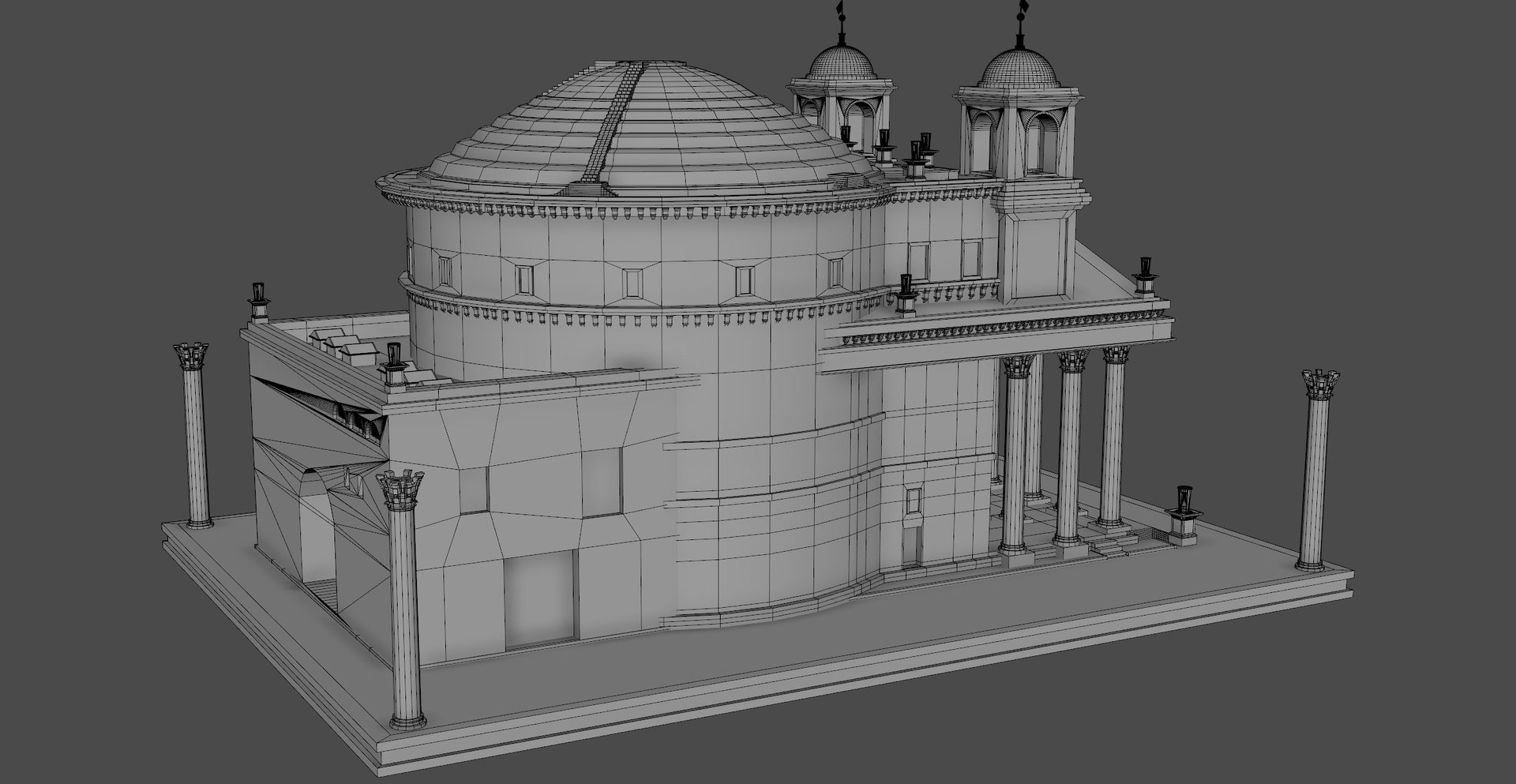 3D New Pantheon Rome - TurboSquid 2397854