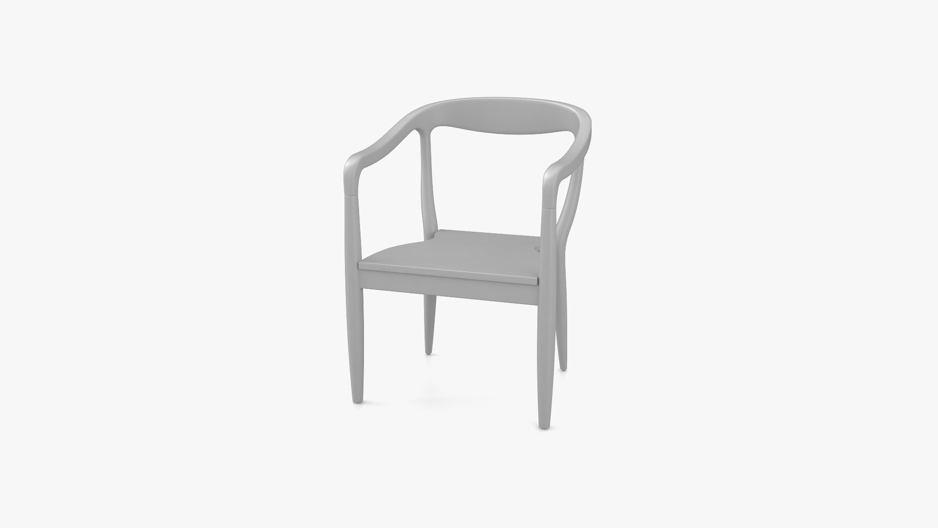 Wood Curved Armchair 3d Model Turbosquid 2143146