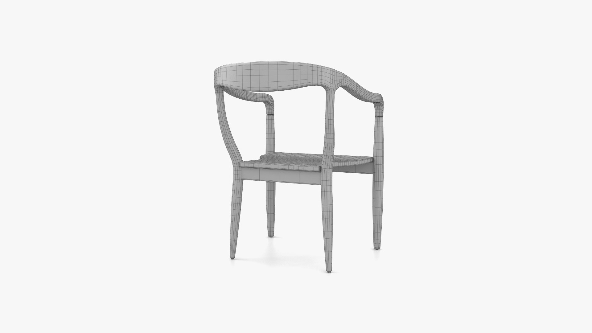 Wood Curved Armchair 3d Model Turbosquid 2143146