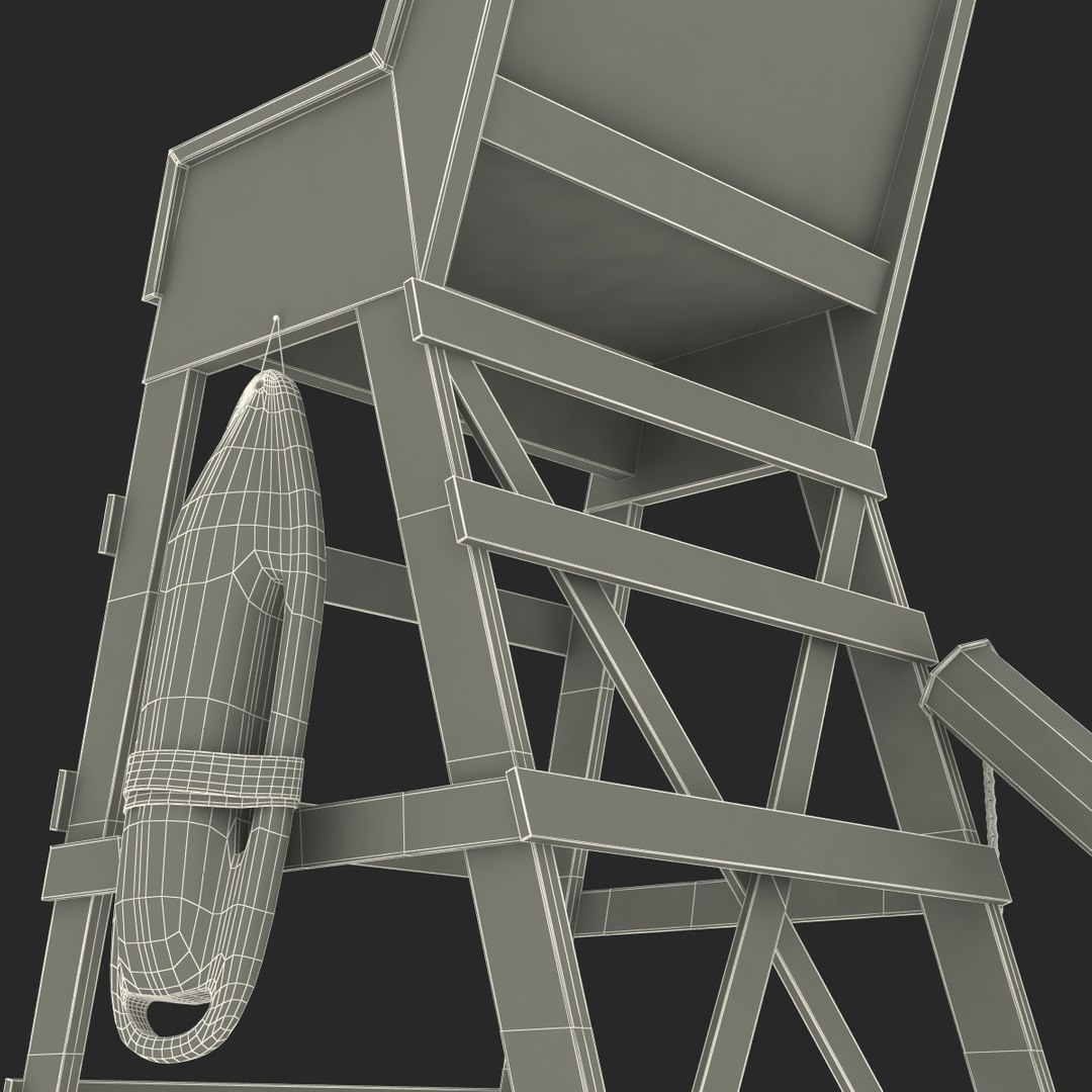3d model lifeguard chair