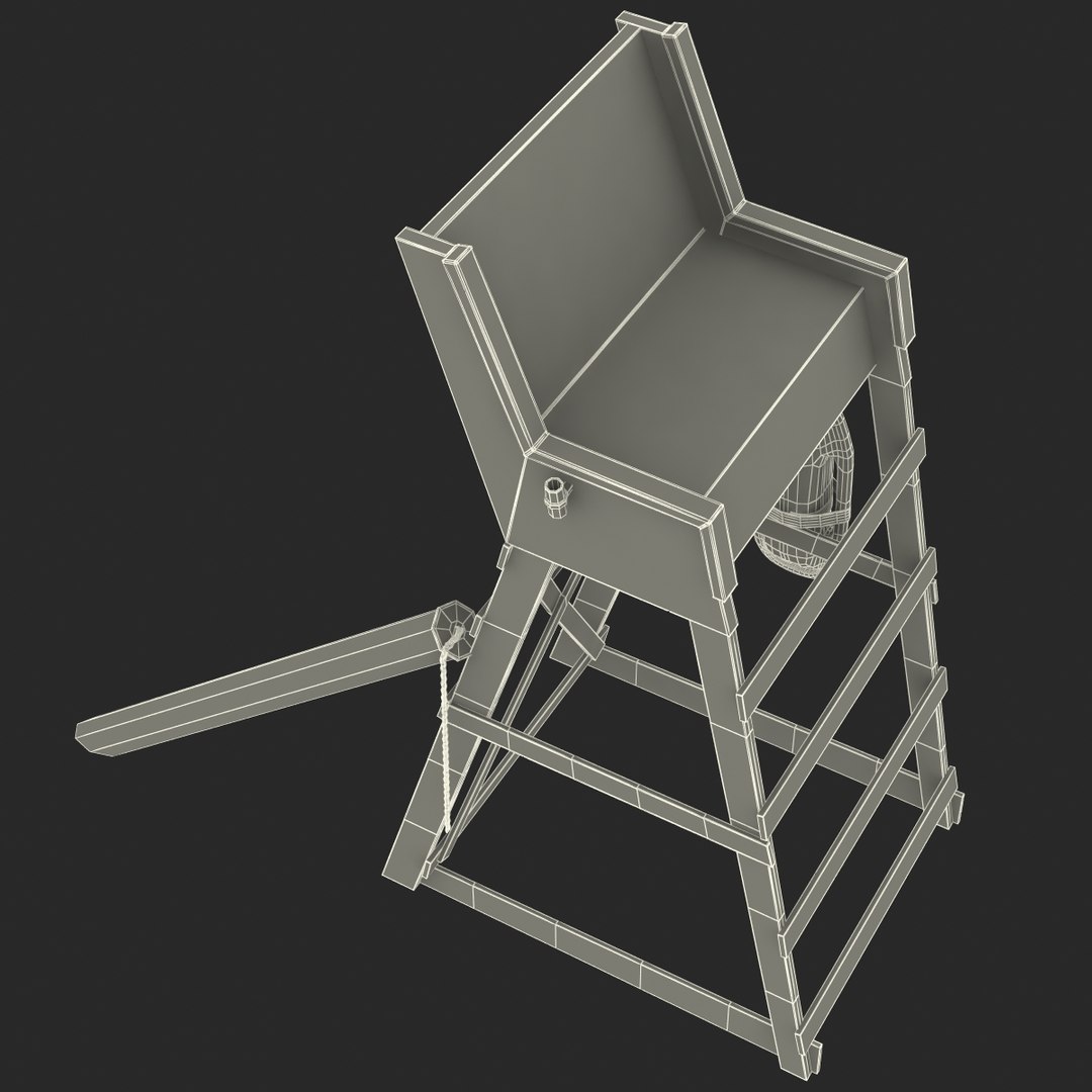3d model lifeguard chair