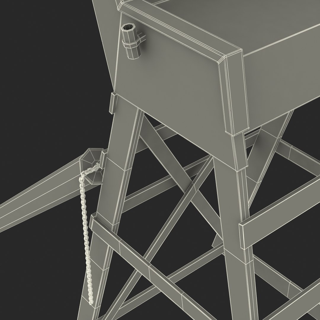 3d model lifeguard chair