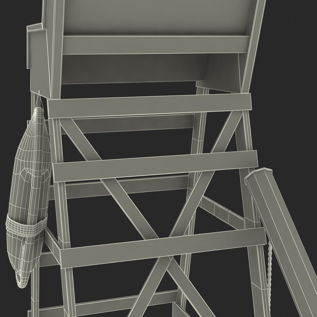 3d model lifeguard chair