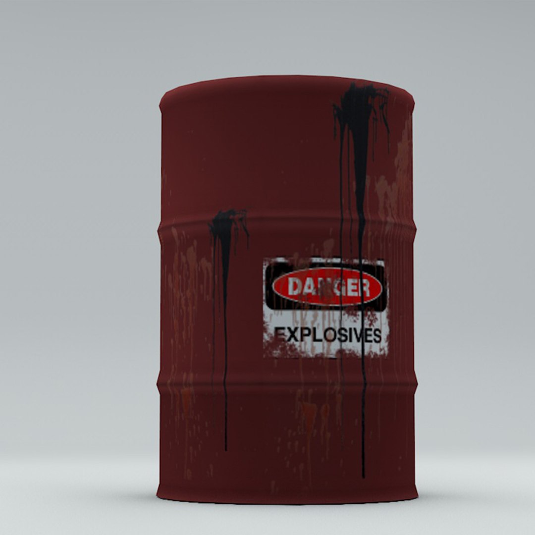 3D Explosive Oil Drum - TurboSquid 1778306