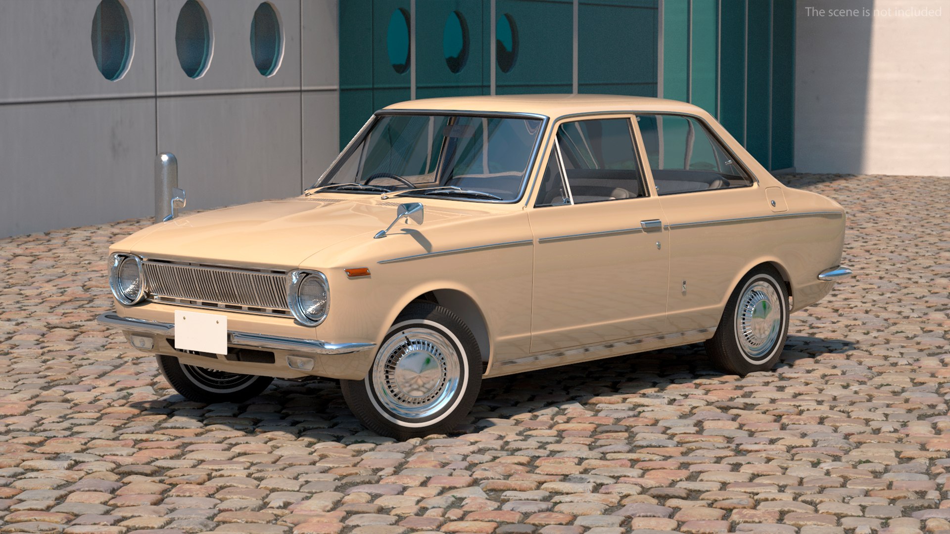3D Vintage Beige Japanese Car Rigged for Cinema 4D - TurboSquid 2146500
