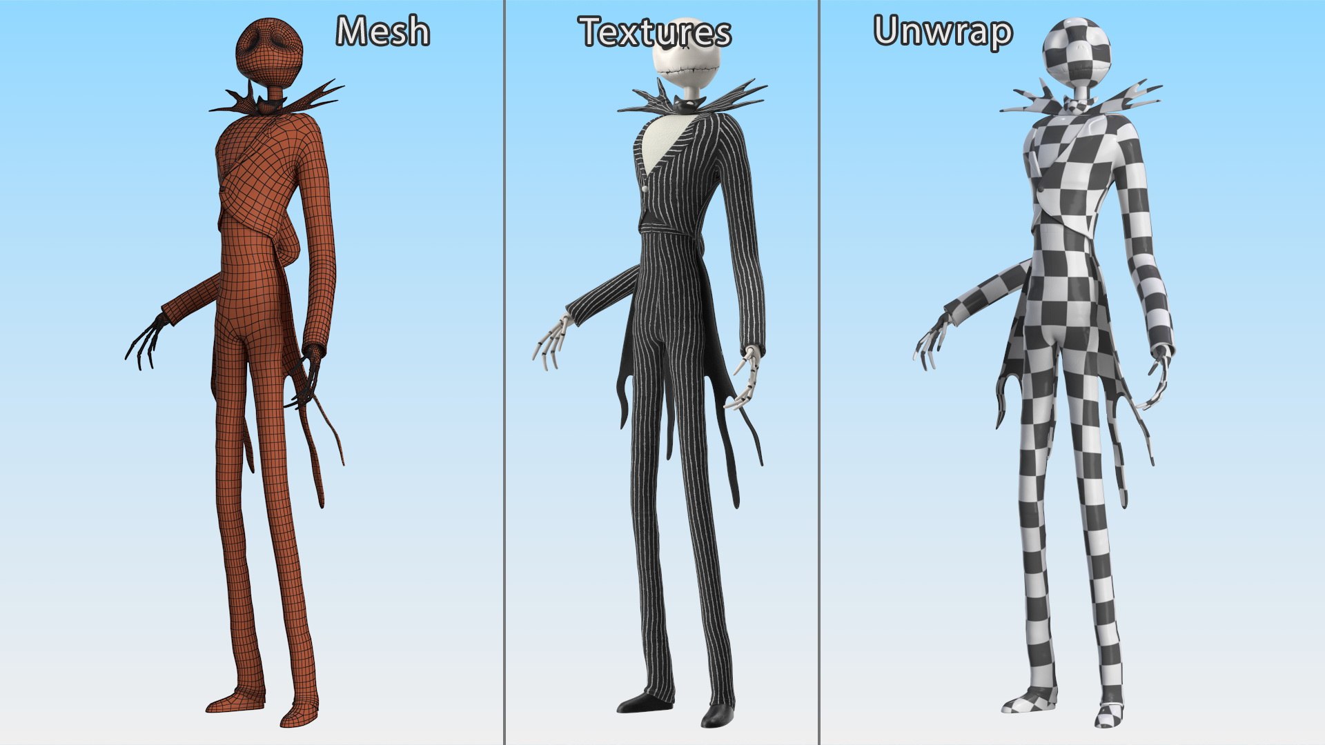 Jack Skellington Standing 3D Model - TurboSquid 2006709