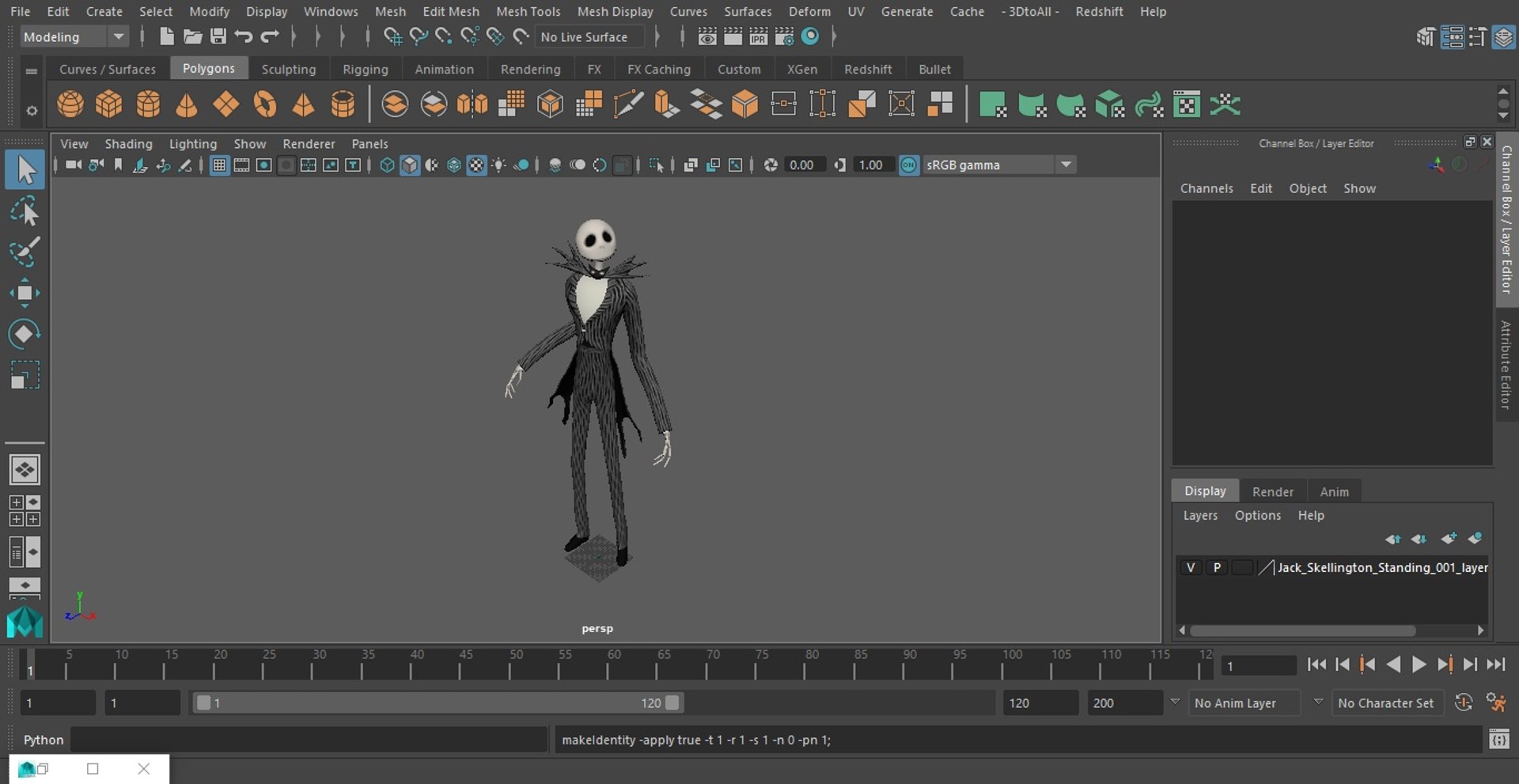 Jack Skellington Standing 3D Model - TurboSquid 2006709