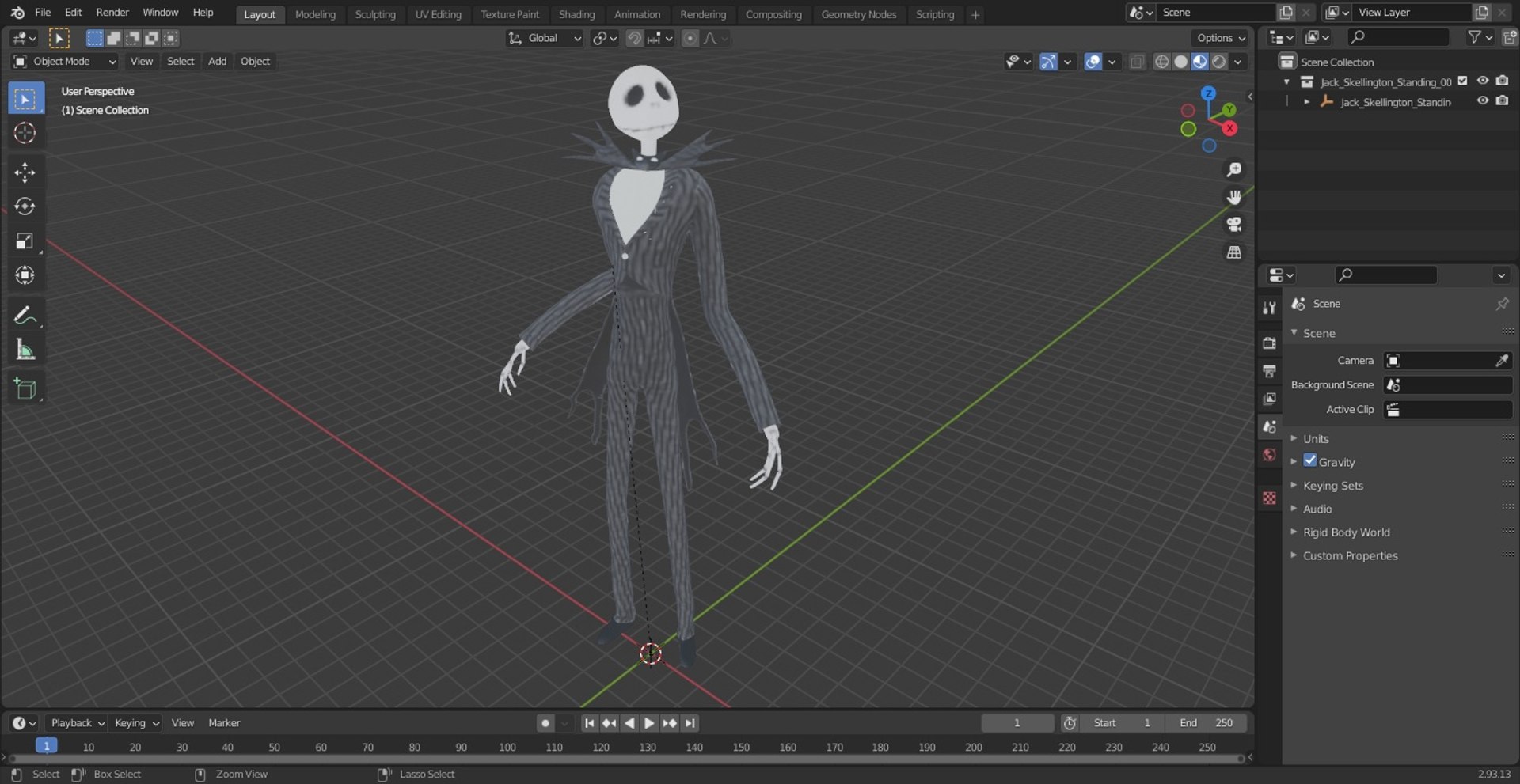 Jack Skellington Standing 3D Model - TurboSquid 2006709