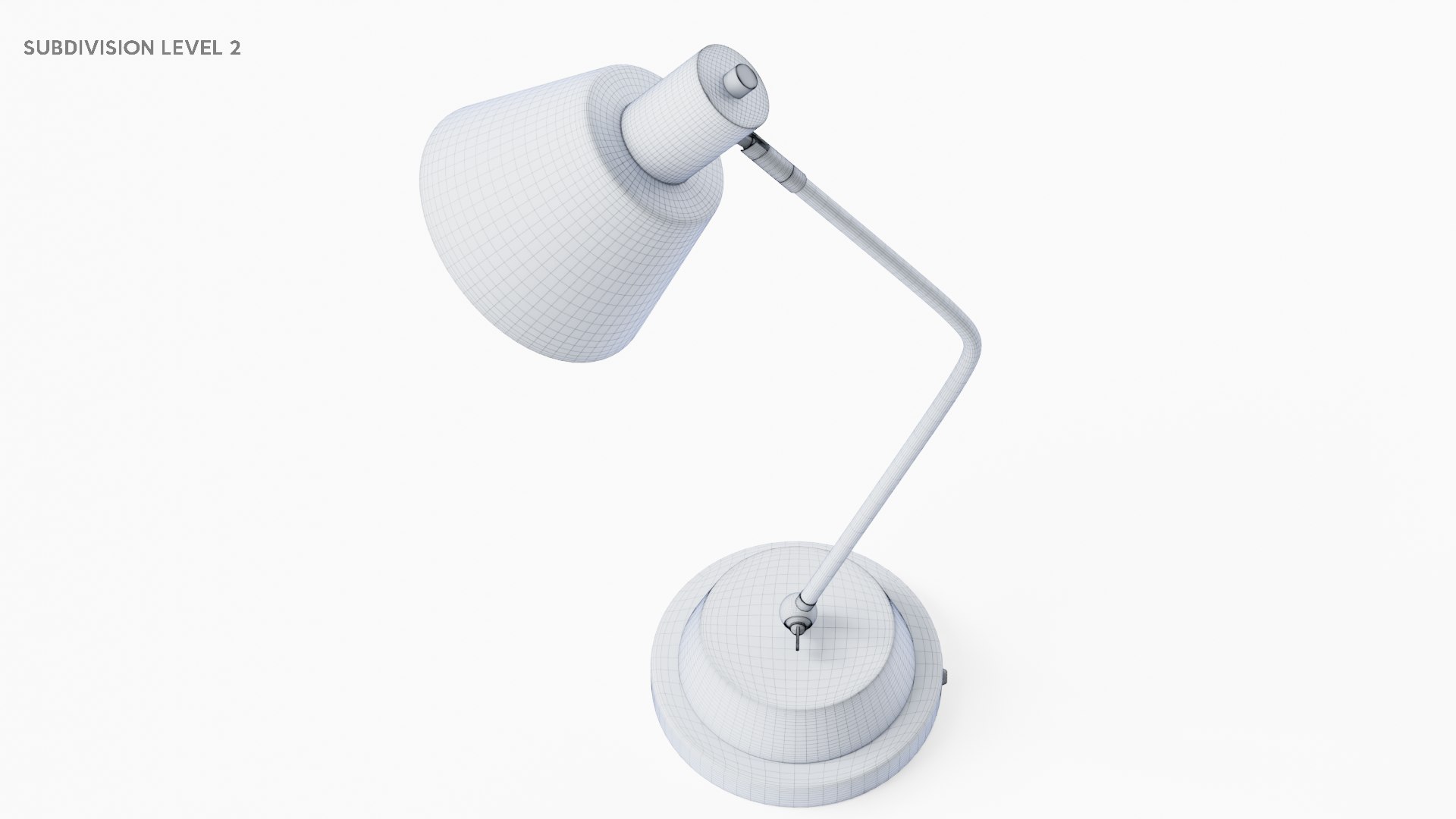 Adjustable Metal Desk Lamp White 3D Model - TurboSquid 2328053
