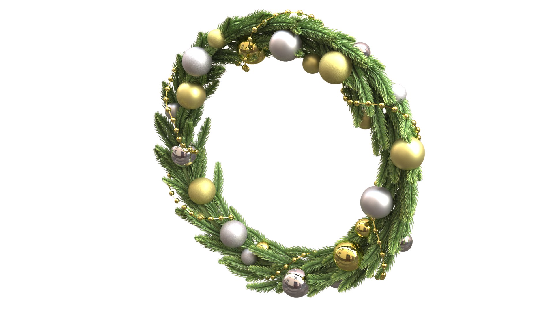 Christmas wreath 3D model - TurboSquid 1665116