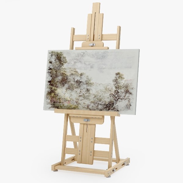 easel painting 3d model
