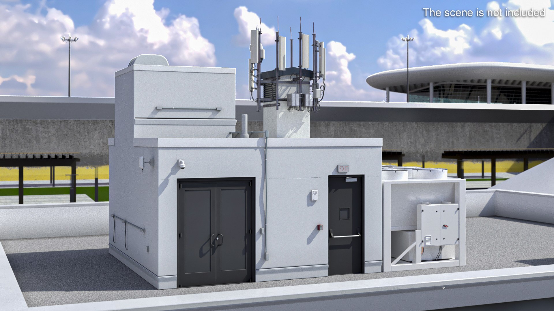 Commercial Building Rooftop Air Conditioning Units Equipment 3D Model ...