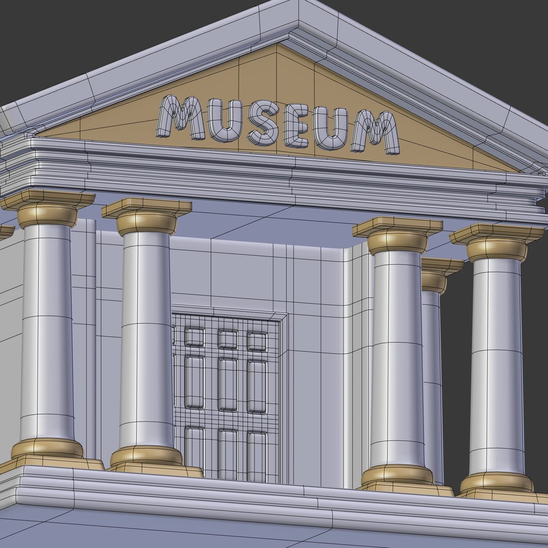 Cartoon museum 3D model - TurboSquid 1315151