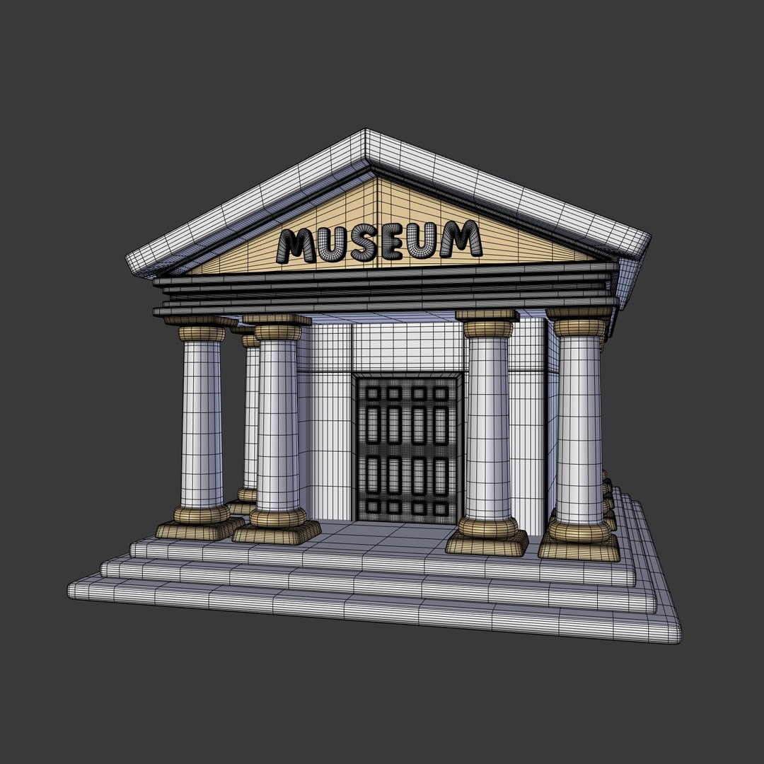 Cartoon Museum 3D Model - TurboSquid 1315151