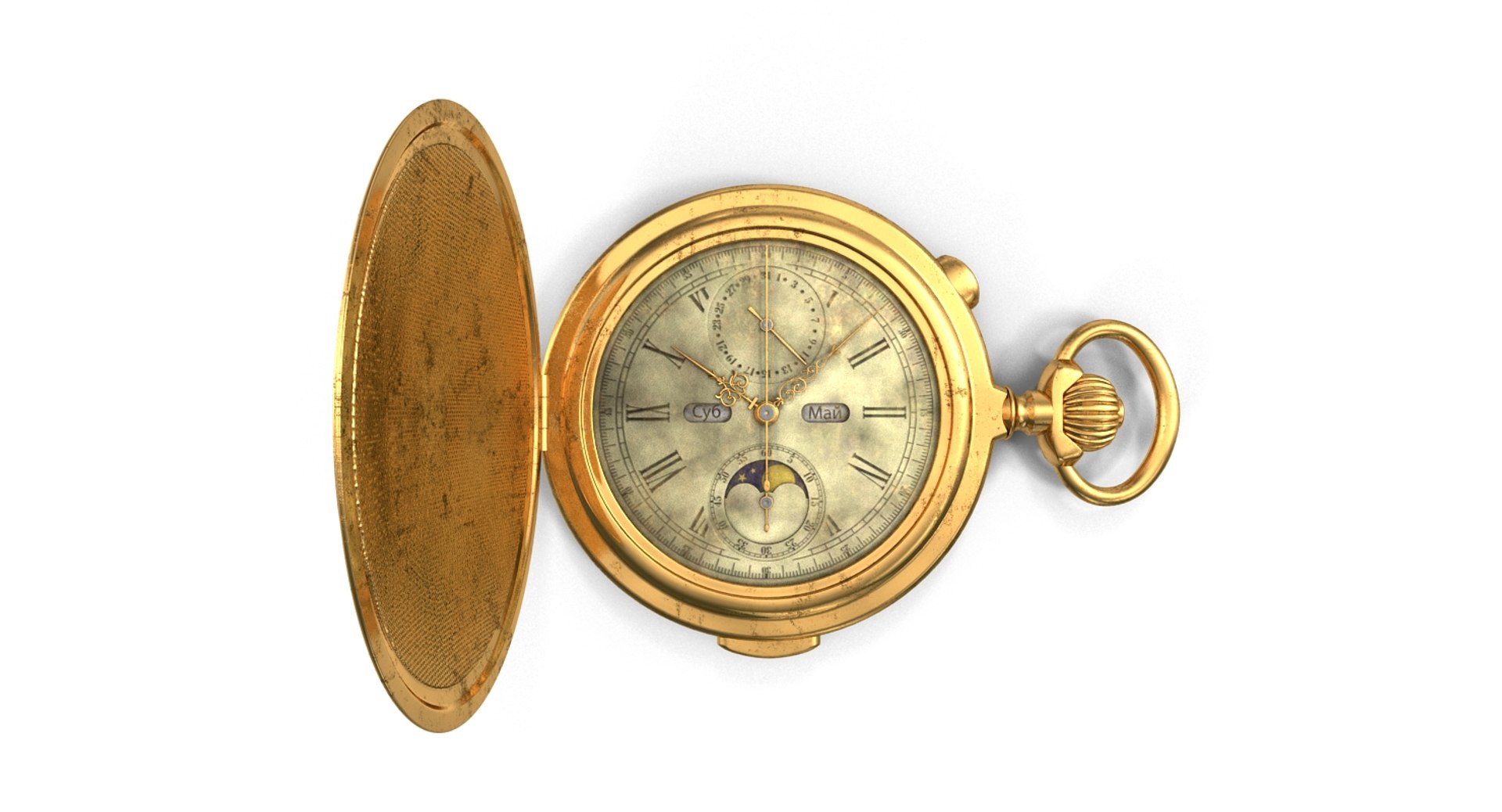 3d Old Russian Stopwatch Watches Model
